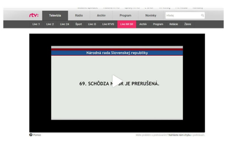 NRSR live 2025 sledujte na na NRSR RTVS, Ta3 či YouTube